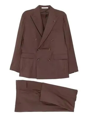 Tagliatore Wool Double-breasted Suit - Brown