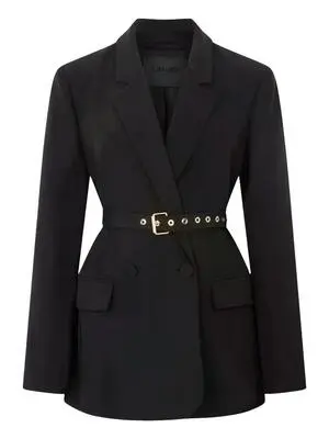 Liu Jo Belted Double-breasted Blazer - Black