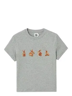 B+AB Rabbit Graphic T-shirt - Grey
