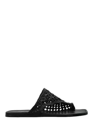 Agl Elsy Woven Thong Sandals - Black