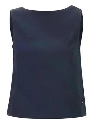 Herno Boat Neck Bows Blouse - Blue