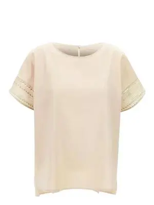 ELENA MIRÒ Openwork Embroidered Blouse - Neutrals