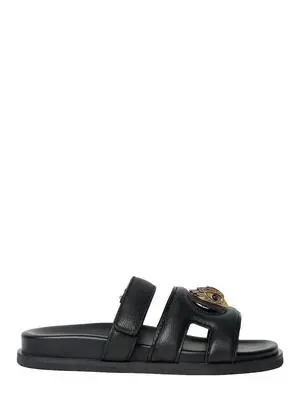 Kurt Geiger London Meena Eagle Flat Slide Sandals Black