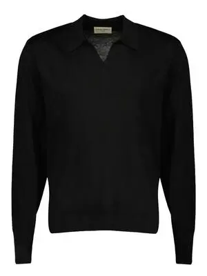 Officine Générale Collared Sweater - Black