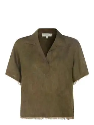 Antonelli Firenze Fringed T-shirt - Green
