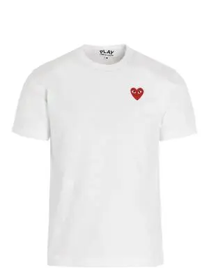 Play Comme Des Garcon Logo-motif T-shirt - White