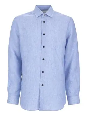 Paul Smith Camicia In Lino - Blue