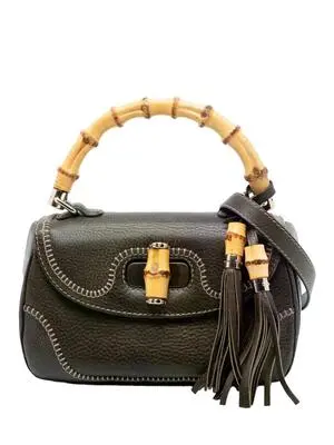 Gucci Leather New Bamboo Satchel - Green