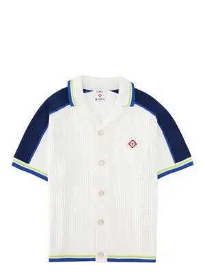 Casablanca Camicia In Crochet Con Logo - Multicolour