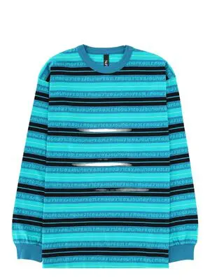NO PROBLEMO T-shirt A Righe Jacquard - Azure