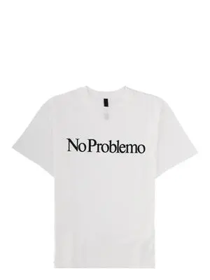 NO PROBLEMO T-shirt Con Logo - White
