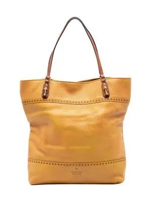 Gucci Large Calfskin Laidback Crafty Tote Bag - Brown