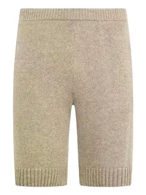 Auralee Drawstring Pocket Knitted Shorts - Neutrals