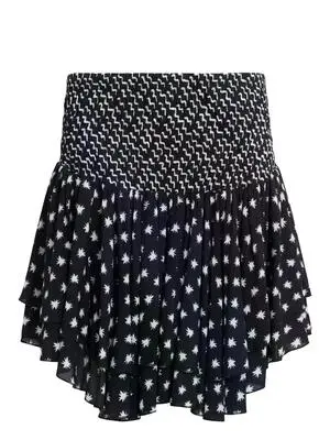 DONDE ESTEBAN Ruffled Mini Skirt - Black