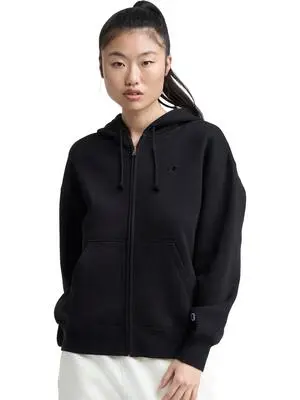 Champion Powerblend Fleece Zip-up Hoodie With C Logo - Black