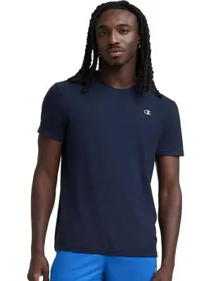 Champion Sport Crewneck T-shirt, Script Logo - Deep Navy