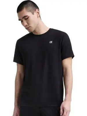 Champion Sport Crewneck T-shirt, Script Logo - Black