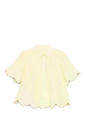 YERSE Scalloped Shirt - Yellow