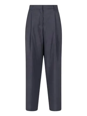 Sportmax Virgin Wool Trousers - Gray