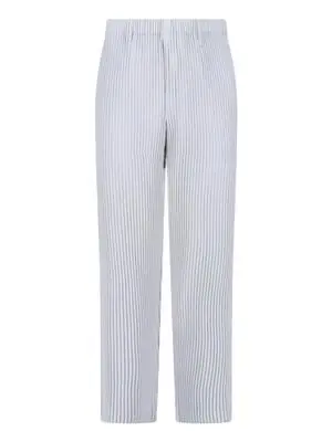 HOMME PLISSE Pleated Trousers Gray