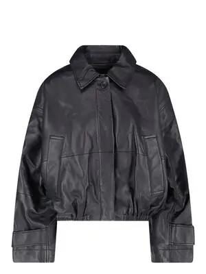 Sportmax Lambskin Bomber Jacket - Black