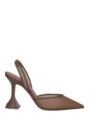 Amina Muaddi Holli Slingback Pumps Taupe