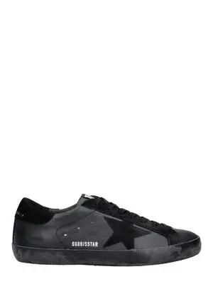 GOLDEN GOOSE Golden Goose "Super-Star" Calfskin Sneakers Black