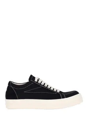 Rick Owens Low-Top Lace-Up Sneakers Black