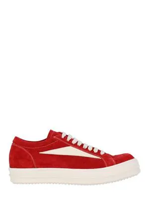 Rick Owens Low-Top "Vintage" Sneakers Red