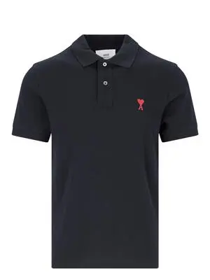 Ami Logo Polo - Black