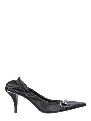 Gucci Gucci "Vittoria" Ruched Leather Pumps Black