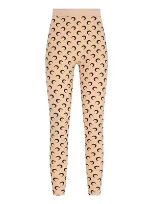 MARINE SERRE Leggings "moon" Beige