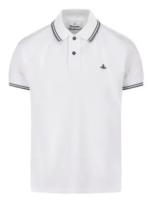 VIVIENNE WESTWOOD Logo Polo White