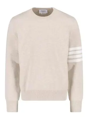 Thom Browne Bar Sweater - Beige