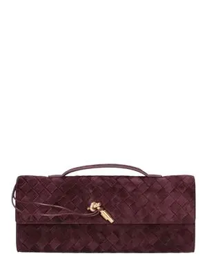 Bottega Veneta Bottega Veneta "Andiamo" Clutch In Lambskin With Gold Metal Detail Brown