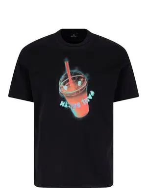 Paul Smith T-shirt Logo "drink - Black