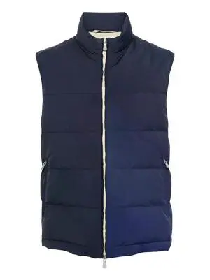 Eleventy Quilted Gilet - Blue