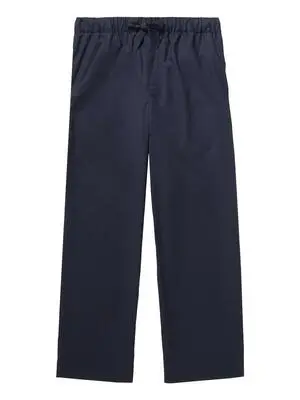 Frescobol Carioca Frescobol Carioca Luan Straight-Leg Wool Drawstring Trousers Navy
