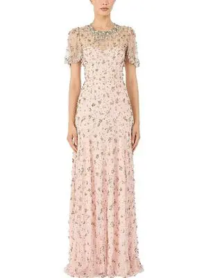 Jenny Packham Ambiance Beaded Maxi Gown - Sugar