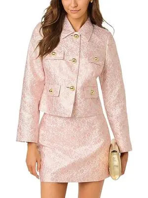 Lilly Pulitzer® Eloraina Brocade Jacket - Conch Shell Pink
