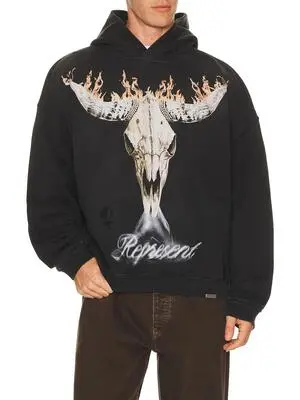 REPRESENT British Cowboys Hoodie - Stained Black