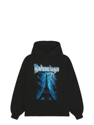Balenciaga Medium Fit Hoodie - Black