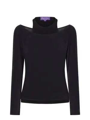 Ralph Lauren Maxime Silk-jersey Top - Black