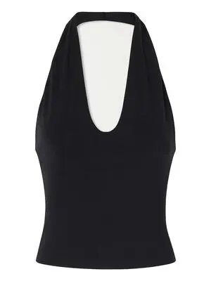 SKIMS Smooth Layers Modal-blend Halterneck Top - Black