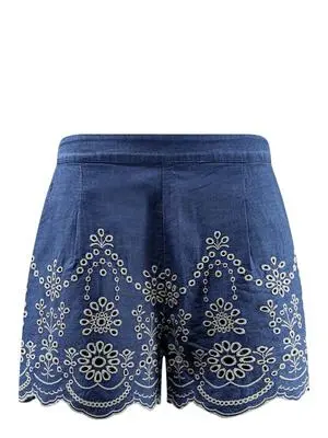 MC2 SAINT BARTH Amani Cotton Shorts - Blue