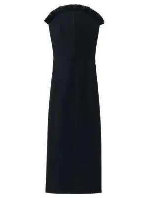 Alexander McQueen Ruffled Midi Dress - Black