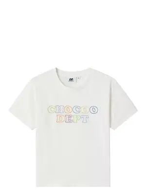 CHOCOOLATE Graphic Embroidered T-shirt - Neutrals