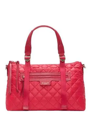 Mz Wallace Small Park Quilted Nylon Satchel Apple