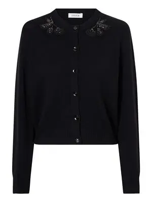 ERDEM Embellished Merino Wool Cardigan