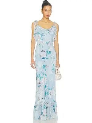 Steve Madden Floral Print Maxi Dress - Celestial Rose Bloom
